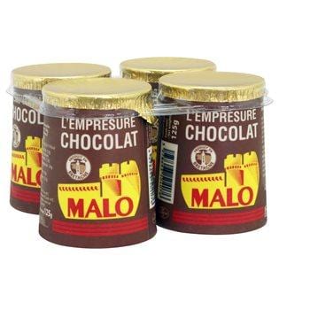 Malo Emprésuré Chocolate 4x125g - French Dessert | Epicerie Corner