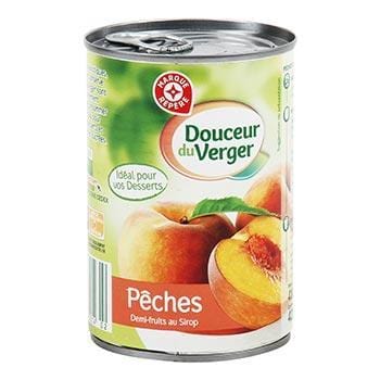 Douceur du Verger Half Peaches In Syrup 230g – Epicerie Corner